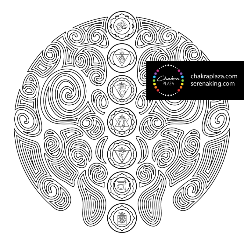 Seven Chakra Mandala Coloring Page – Chakra Plaza