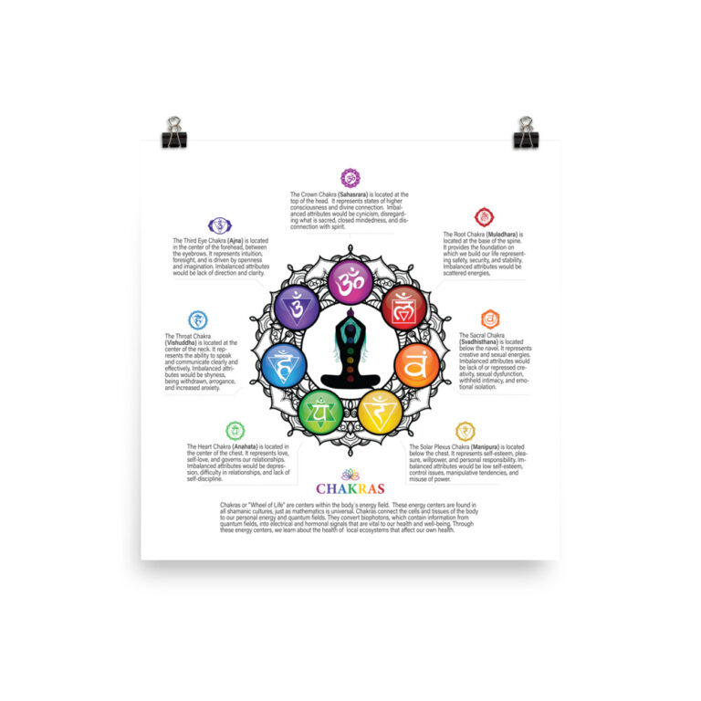 7 Chakras Wheel Of Life Poster – Chakra Plaza